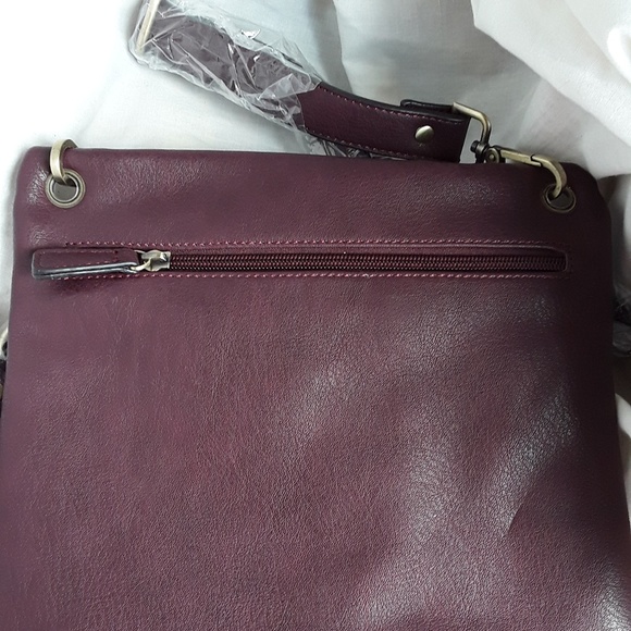 La Diva | Bags | New La Diva Eggplant Suede Leather Crossbody Bag ...